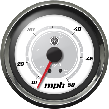 Yamaha Classic Series Analog Speedometer 50 mph (N80-8351A-40-00) Whit ...